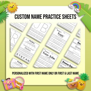 Custom Name Tracing Pages, Custom Name Tracing Sheet, Kids Handwriting ...