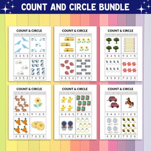 Count and Circle Preschool Activity, Printable Counting Activity ...