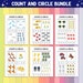 Count and Circle Preschool Activity, Printable Counting Activity ...