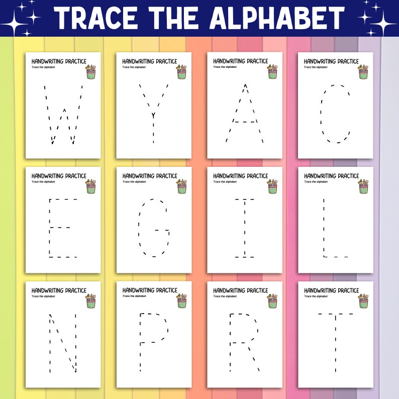 Preschool Line Tracing Worksheets: Handwriting Practice (digital ...