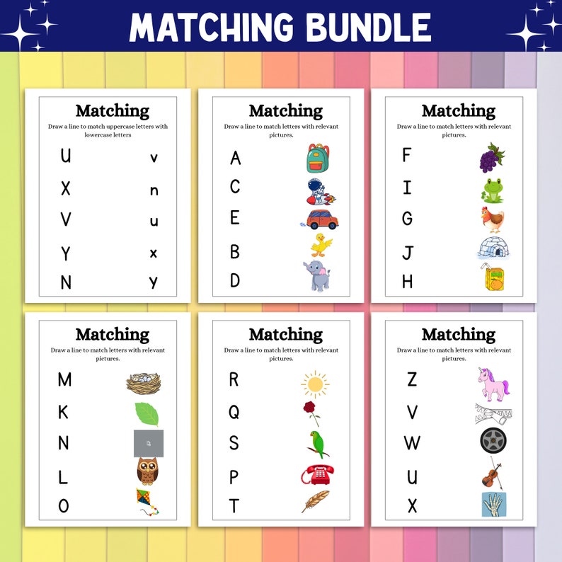 Alphabet Matching Game, Letter Matching Game, Homeschool Resource ...