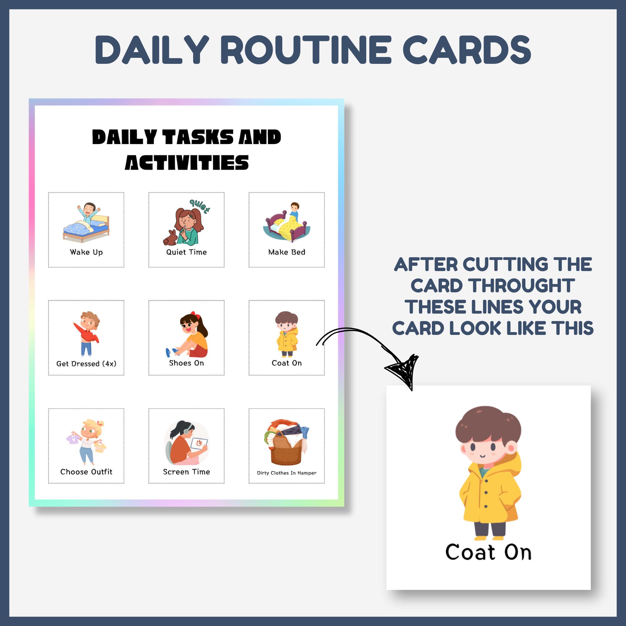 Editable Daily Kids Routine Charts, Toddler Routine Charts, Chore Chart ...