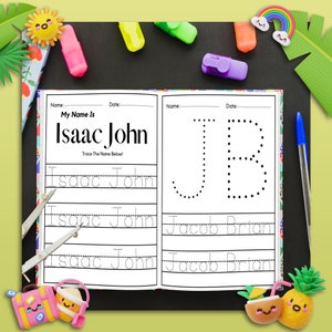 Custom Name Tracing Pages, Custom Name Tracing Sheet, Kids Handwriting ...