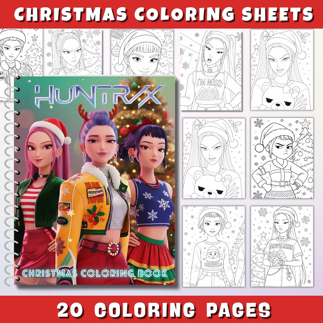 Demon Hunters Kpop Coloring Pages, 20 K-pop Coloring Book ,kpop ...