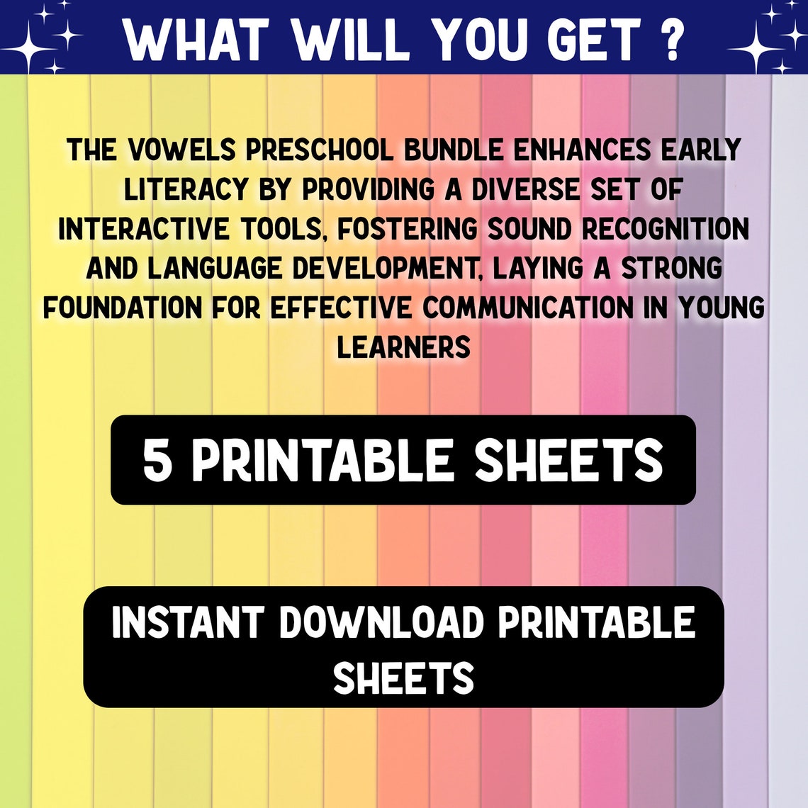 Vowel Cards, Printable Vowel Words Sheets, Phonics Word Wall Printable ...