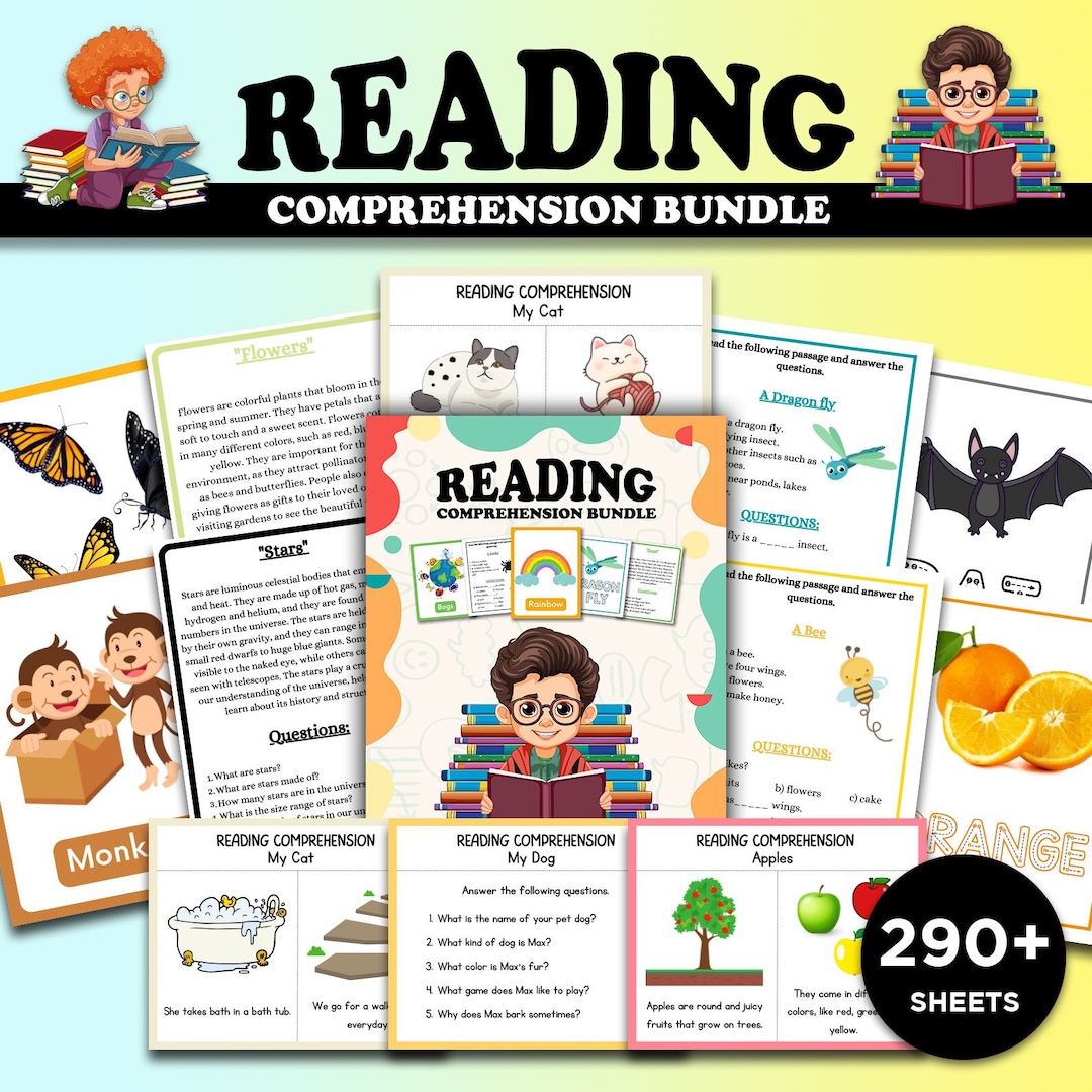 Kindergarten at Home Reading Worksheets, Reading Comprehension Passages ...