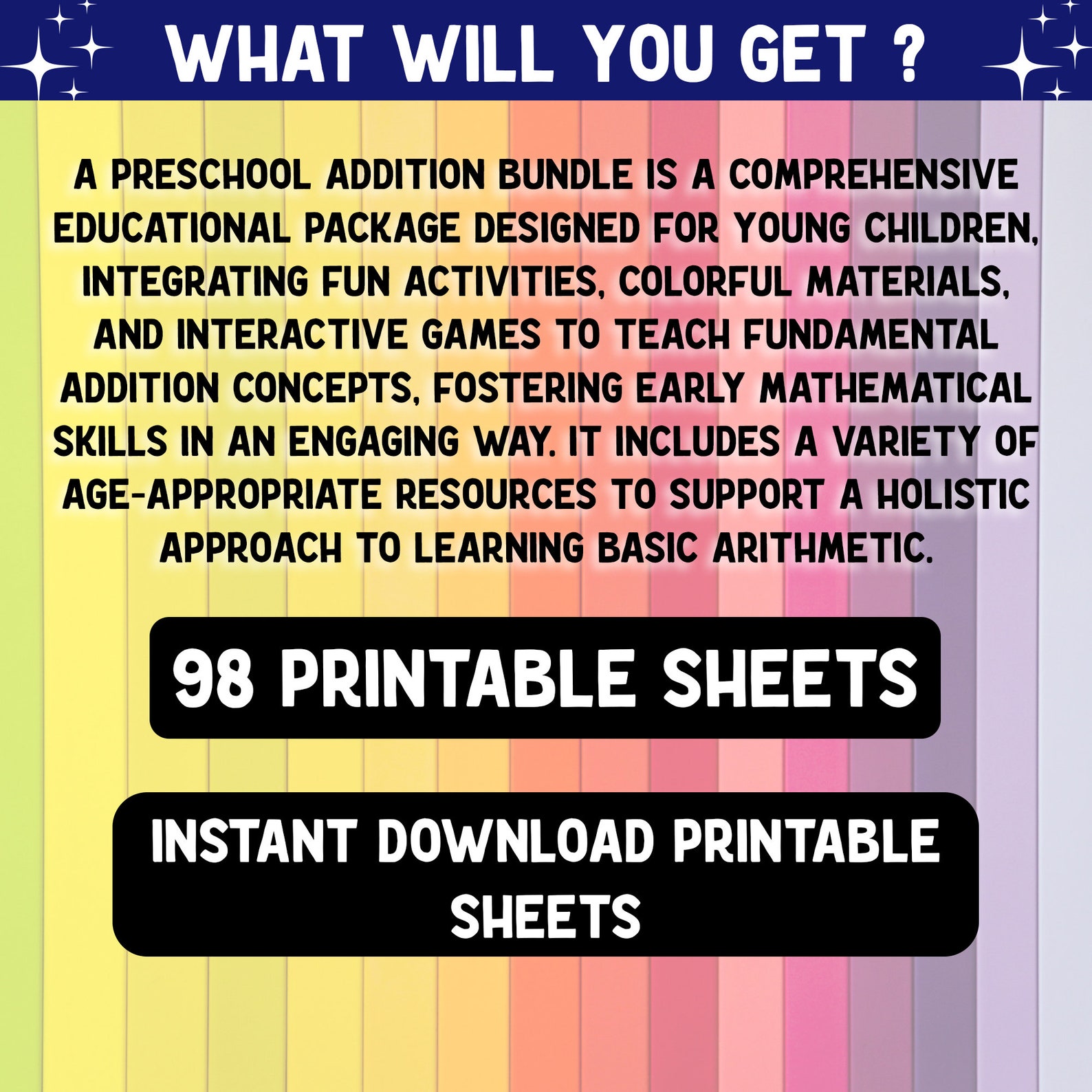 98 Printable Addition Worksheets Kindergarten Addition Bundle and ...