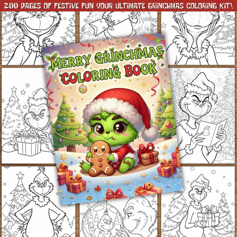 200 Funny Grinch Christmas Coloring Pages | Christmas Holiday Coloring ...