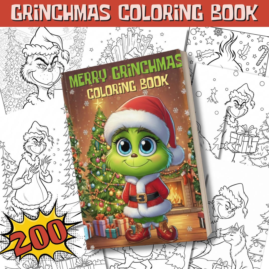 200 Funny Grinch Christmas Coloring Pages | Christmas Holiday Coloring ...