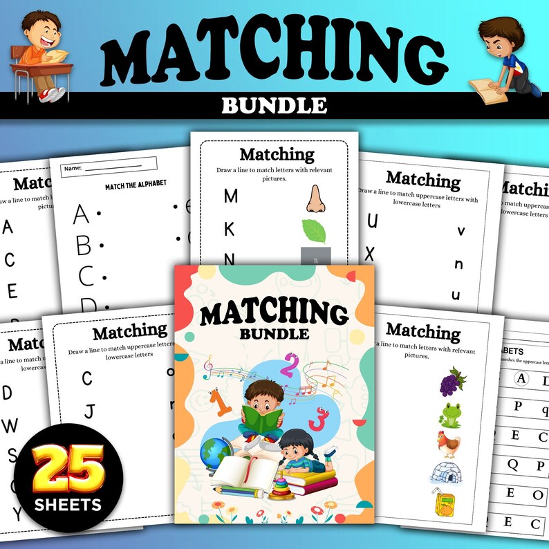 Alphabet Matching Game, Letter Matching Game, Homeschool Resource ...
