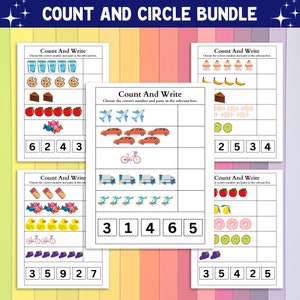 Count and Circle Preschool Activity, Printable Counting Activity ...