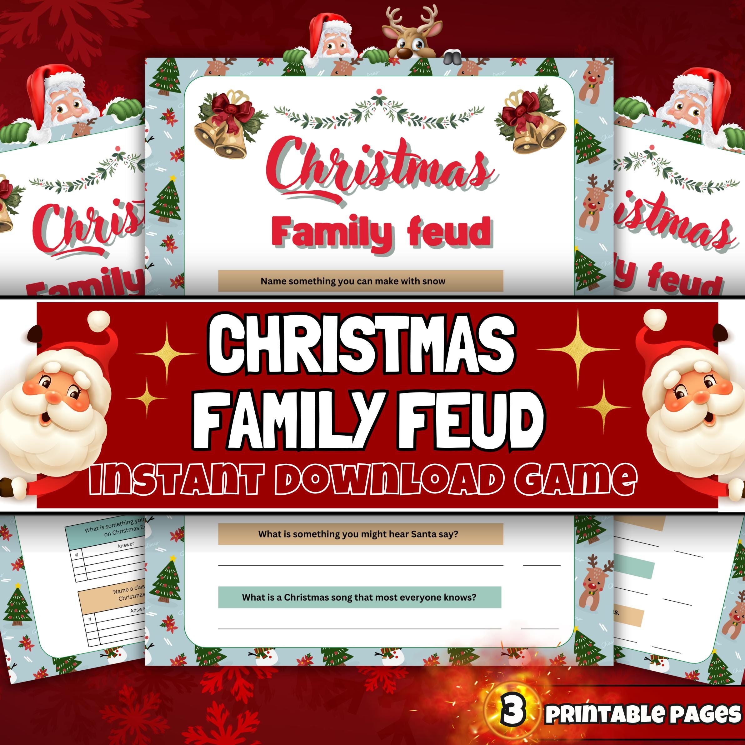 Christmas Feud Game, Family Feud Game, Family Feud Christmas Party Game ...