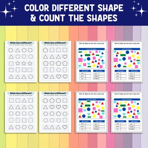 250+ Shapes Worksheets, Shapes Learning, Shapes Matching Printable ...