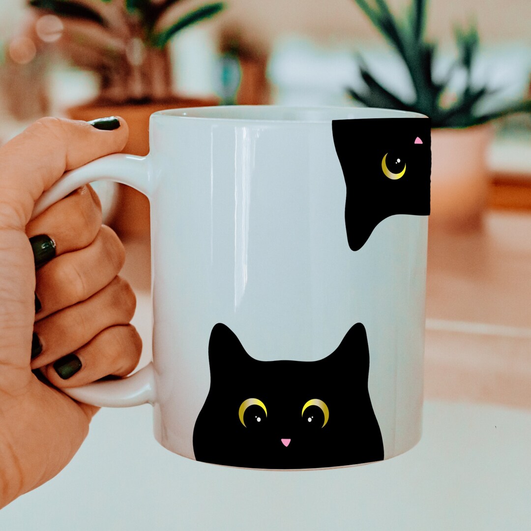 Black Cat Mug, Cat Mug Funny, Black Cat Gifts, Cat Owner Mug, Cat Mom ...