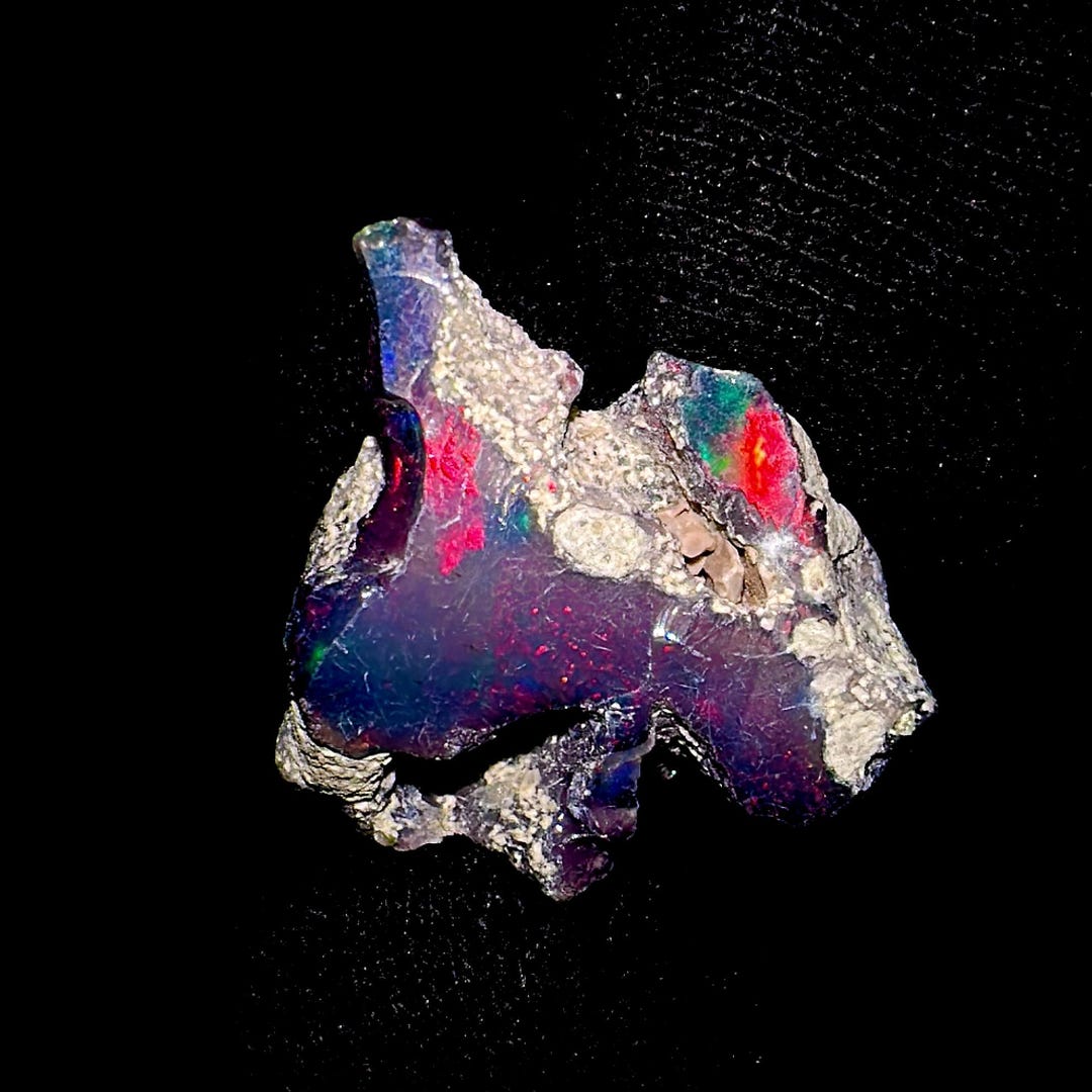 Ethiopian Black Opal Rough, Natural Fire Opal Gemstone 15 Ct 23x22x10 ...