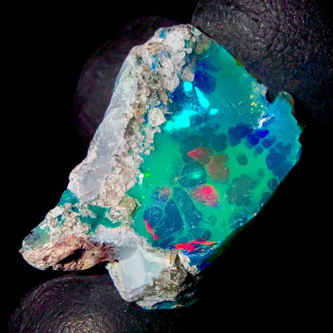 Dry Flashy Opal Rough, Ethiopian Black Opals Rough, Natural Fire Opal ...