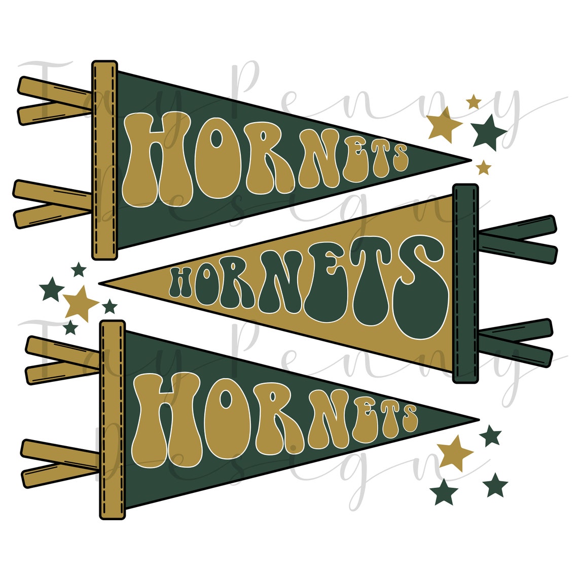Poplarville Hornets Pennant Flag - Etsy