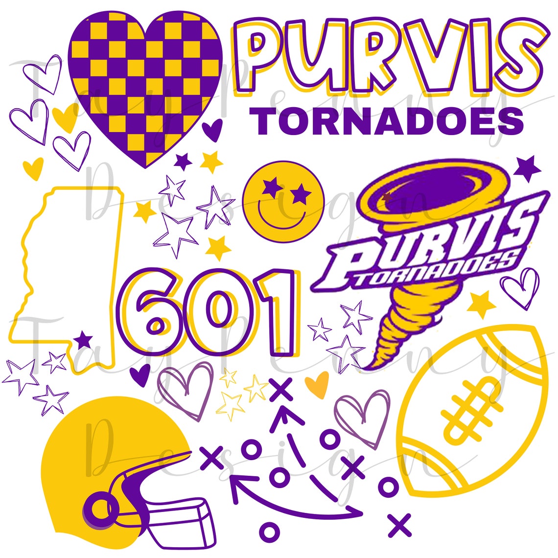 Hometown Collage Purvis Tornadoes - Etsy