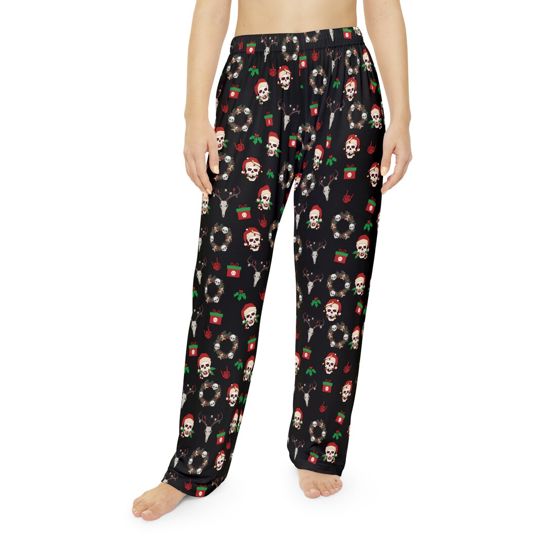 Women Pajama Pants Christmas Skulls Pajama Matching Family - Etsy