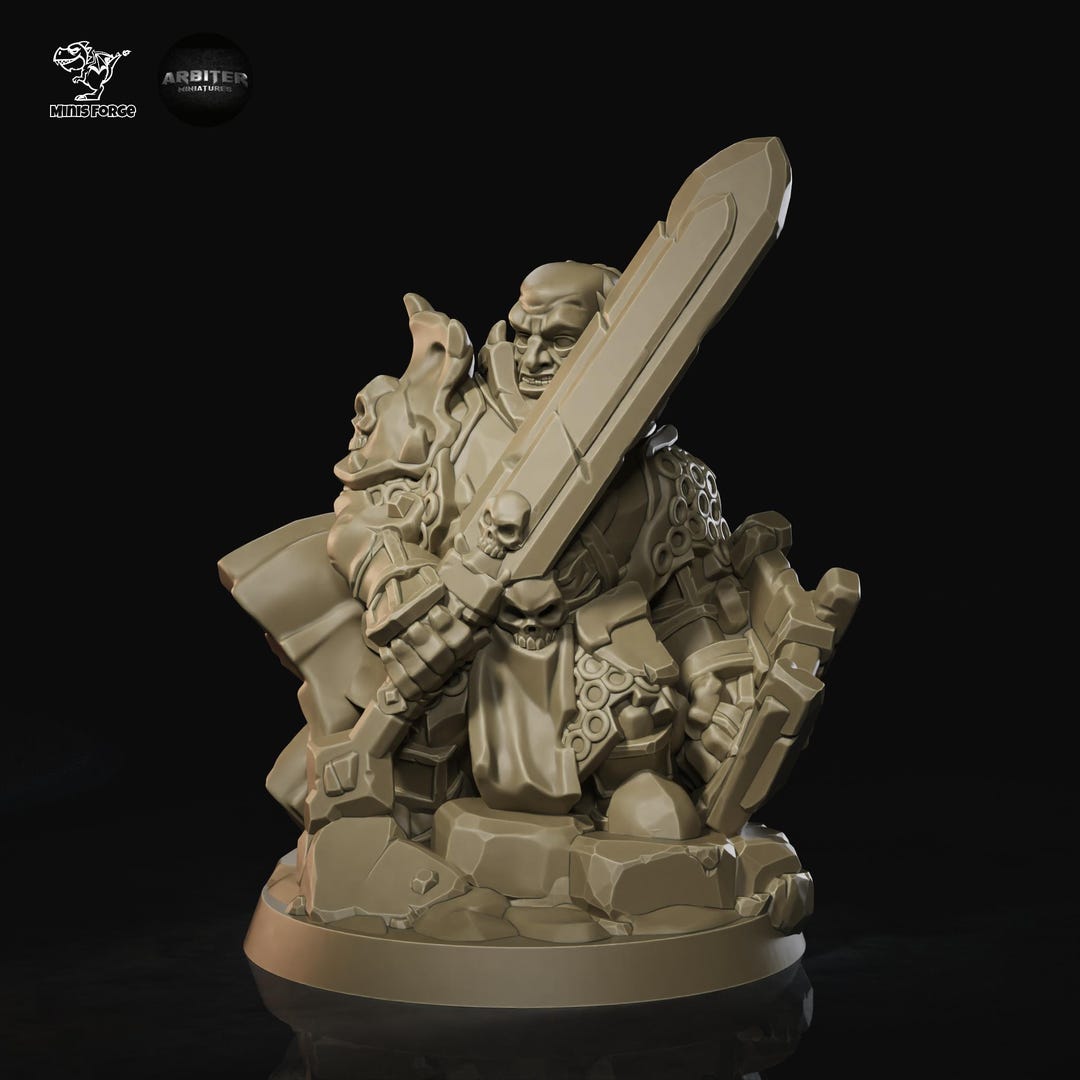Dwarf Knight 04 Miniature 3D Print Dungeons and Dragons Mini RPG ...