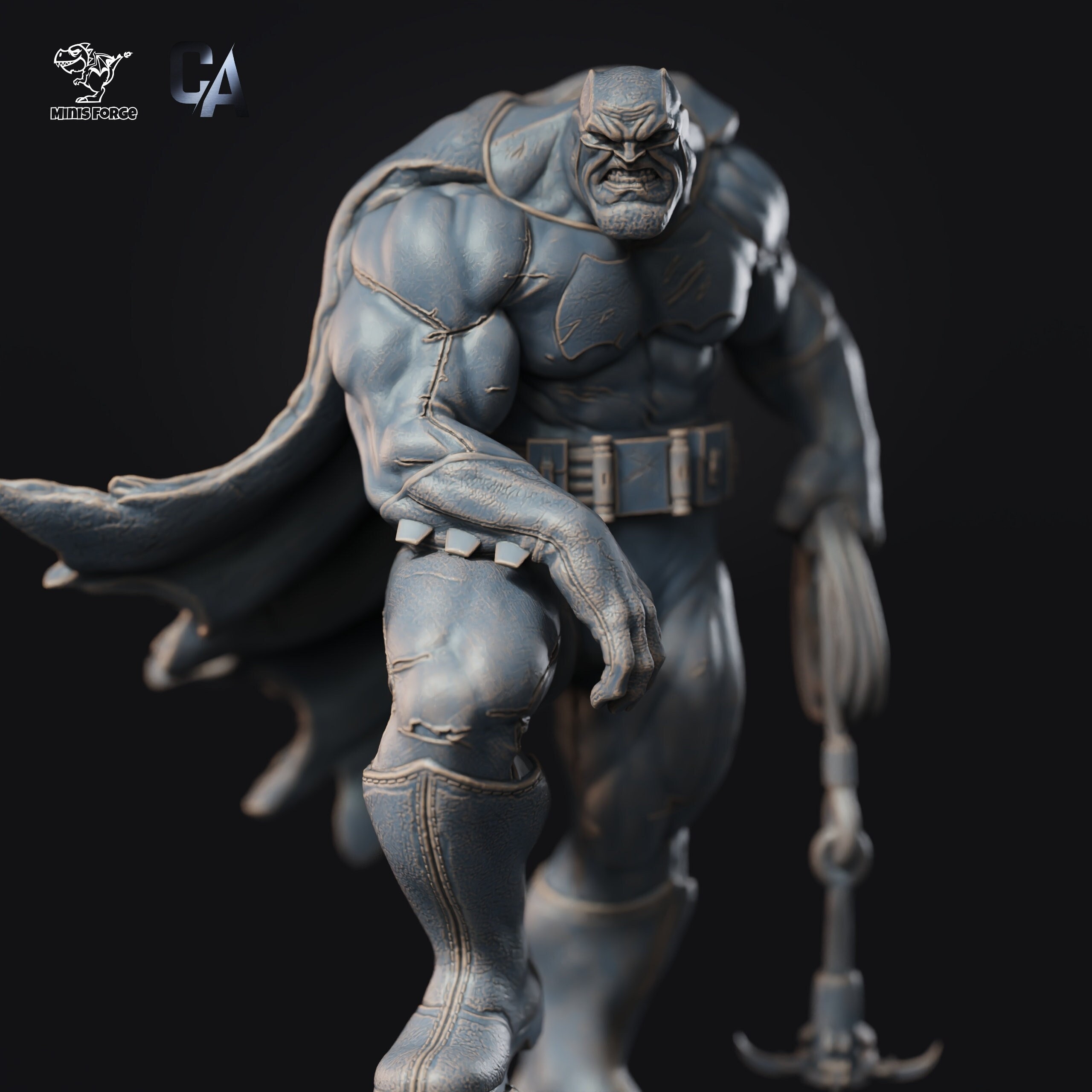 Fat Bat Fanart 3D Printed Resin Collectible Figure 15 Cm 6 in 1/12 ...