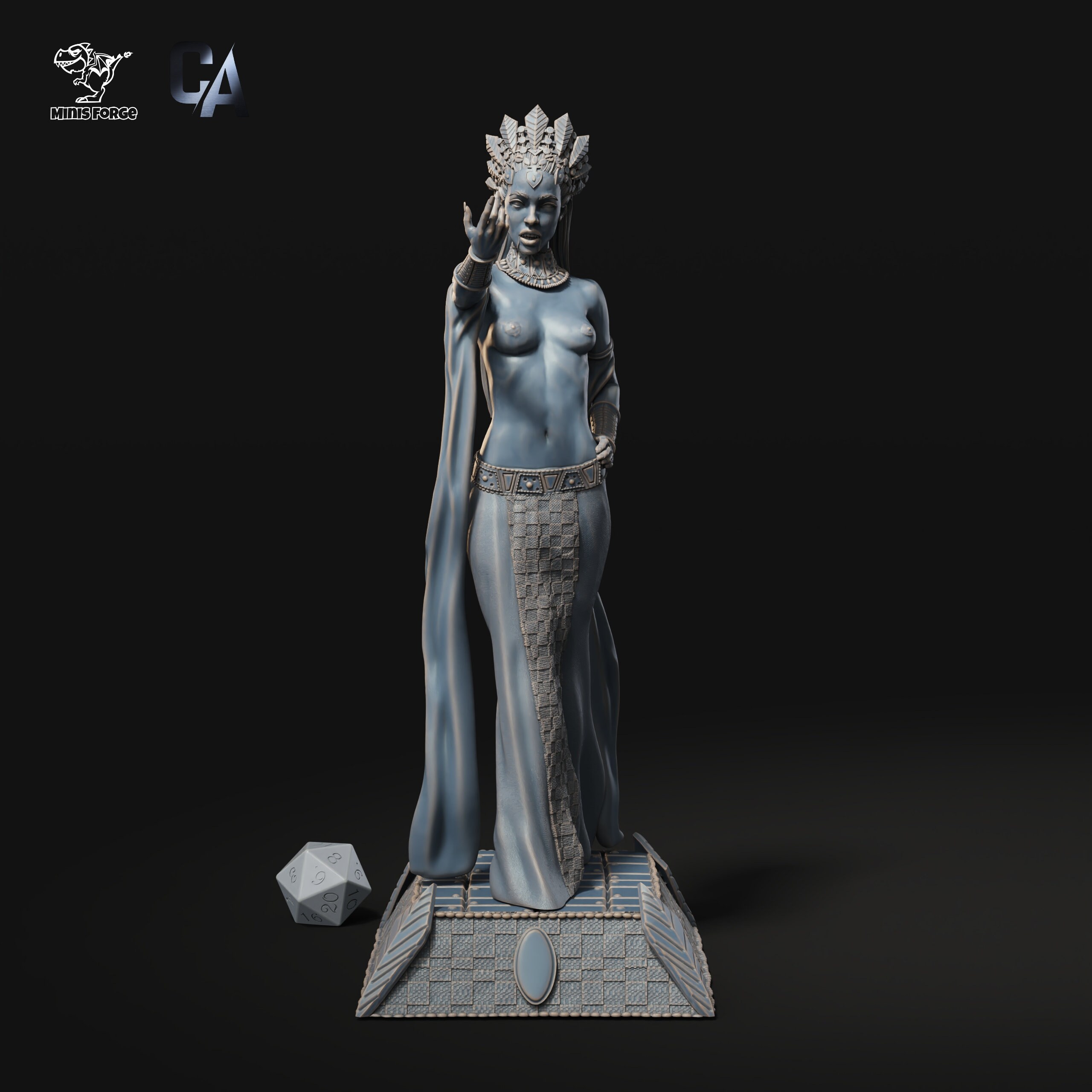 Akasha Eternal Vampire 3D Printed Fanart Collectible Statue in 1/12 Scale - Etsy
