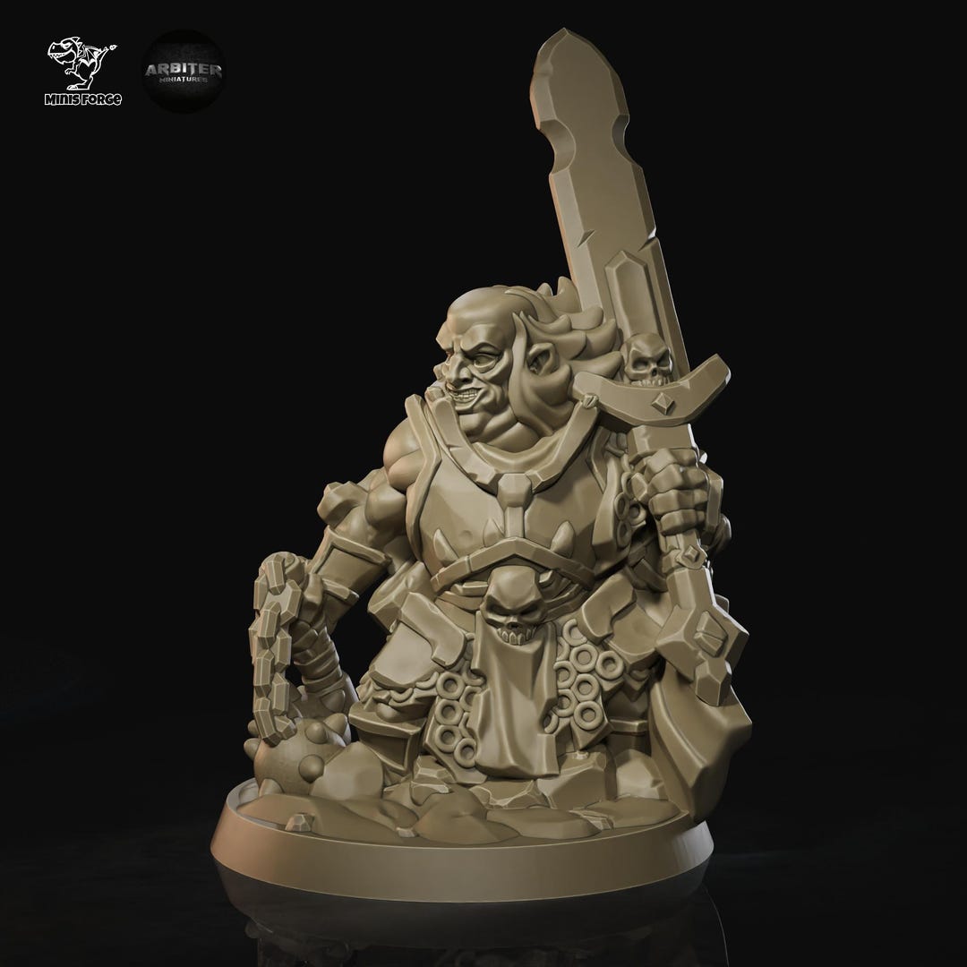 Dwarf Knight Miniature 3D Print Dungeons and Dragons Mini RPG Tabletop ...