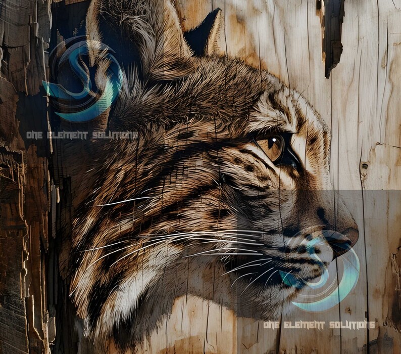 Wooden Bobcat Tumbler Wrap, 20oz Skinny Tumbler Sublimation Digital ...