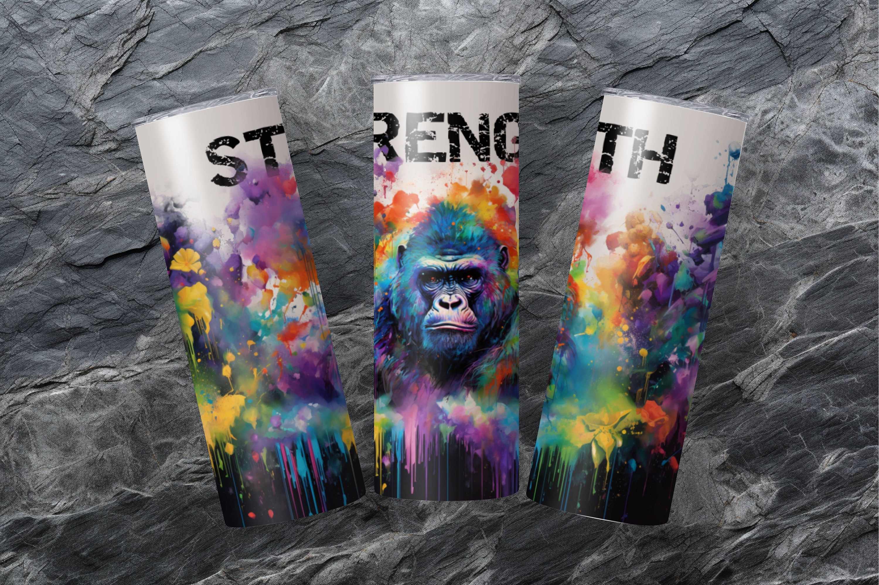 Gorilla Tumbler Wrap 20oz Tumbler Wrap Skinny Tumbler Sublimation ...