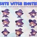 Cute Witch Emote Pack, Streaming Platform Asset Twitch Discord Youtube ...