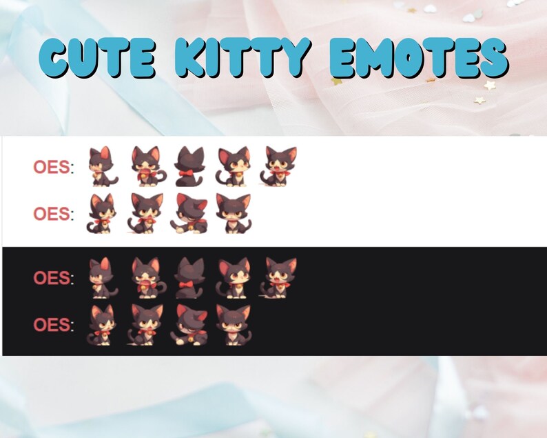 Cute Kitty Emote Pack, Streaming Platform Twitch Discord Youtube, Cute ...