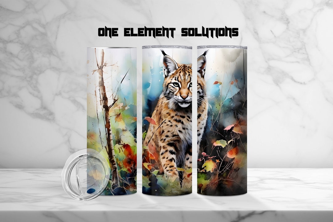 Bobcat Tumbler Wrap 20oz Tumbler Wrap Skinny Tumbler Sublimation ...