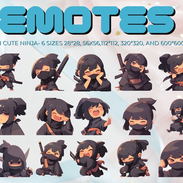 Ninja Teddy Bear Emote Pack, Streaming Platform Twitch Discord Youtube ...