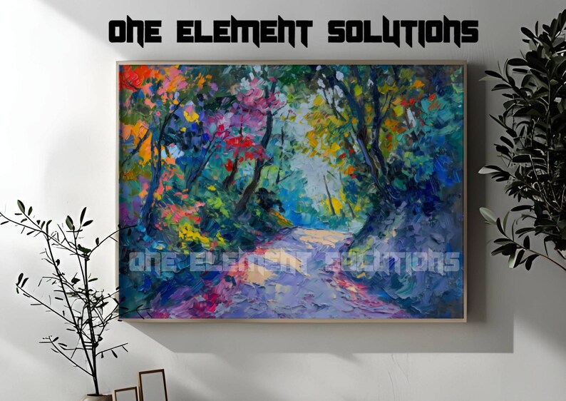 Impressionist Painting Forest Digital Wall Art Instant Download ...