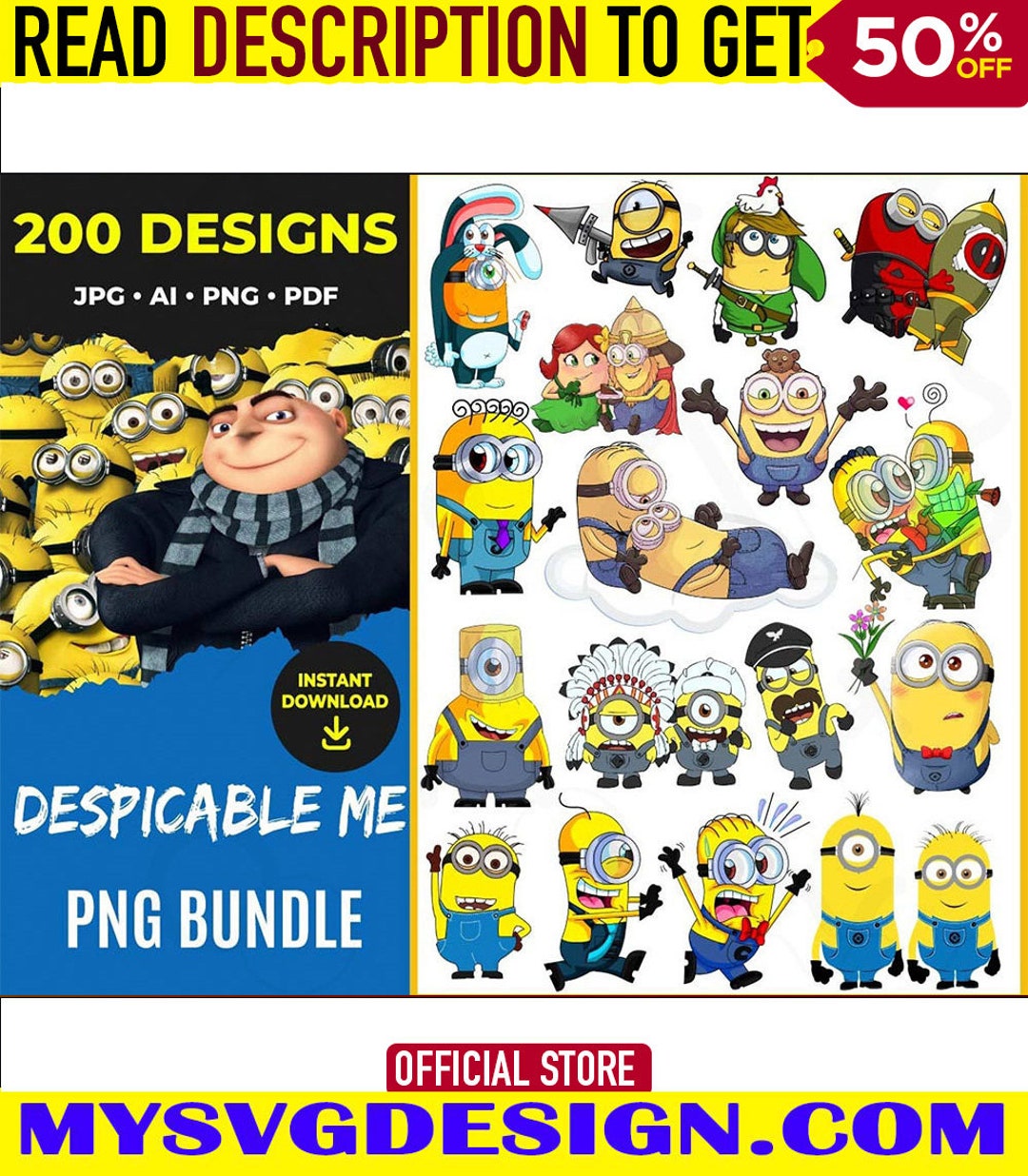 200 Minions Svg Bundle Svg Cut Files for Cricut Svg Files - Etsy