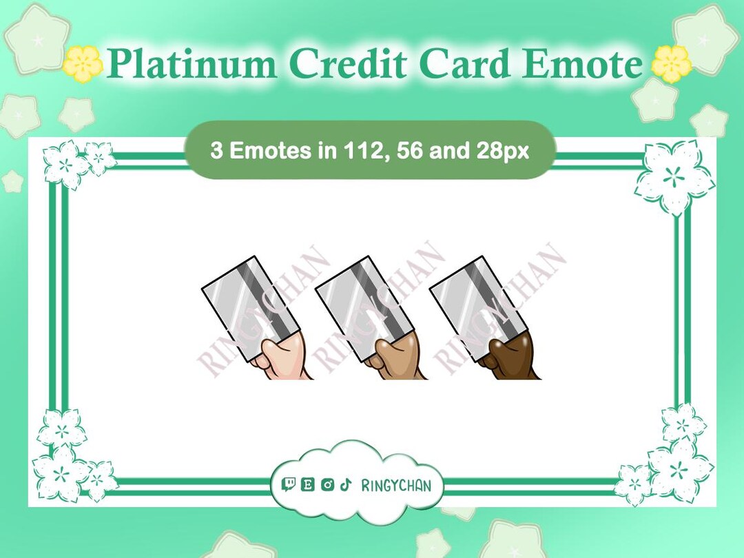 Platinum Credit Card Emote for Twitch | Discord | Custom Twitch Emotes ...