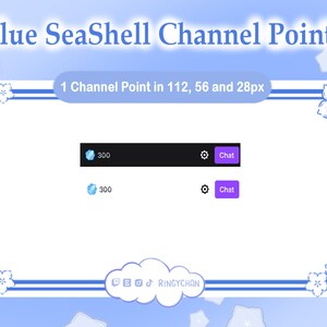 Blue Seashell Channel Points for Twitch/twitch Channel Point Icon ...