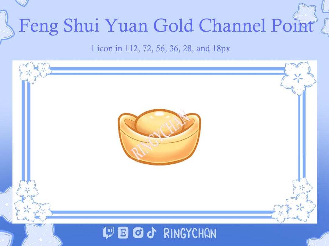 Feng Shui Gold Yuan Channel Point Icon (digital File) - Etsy
