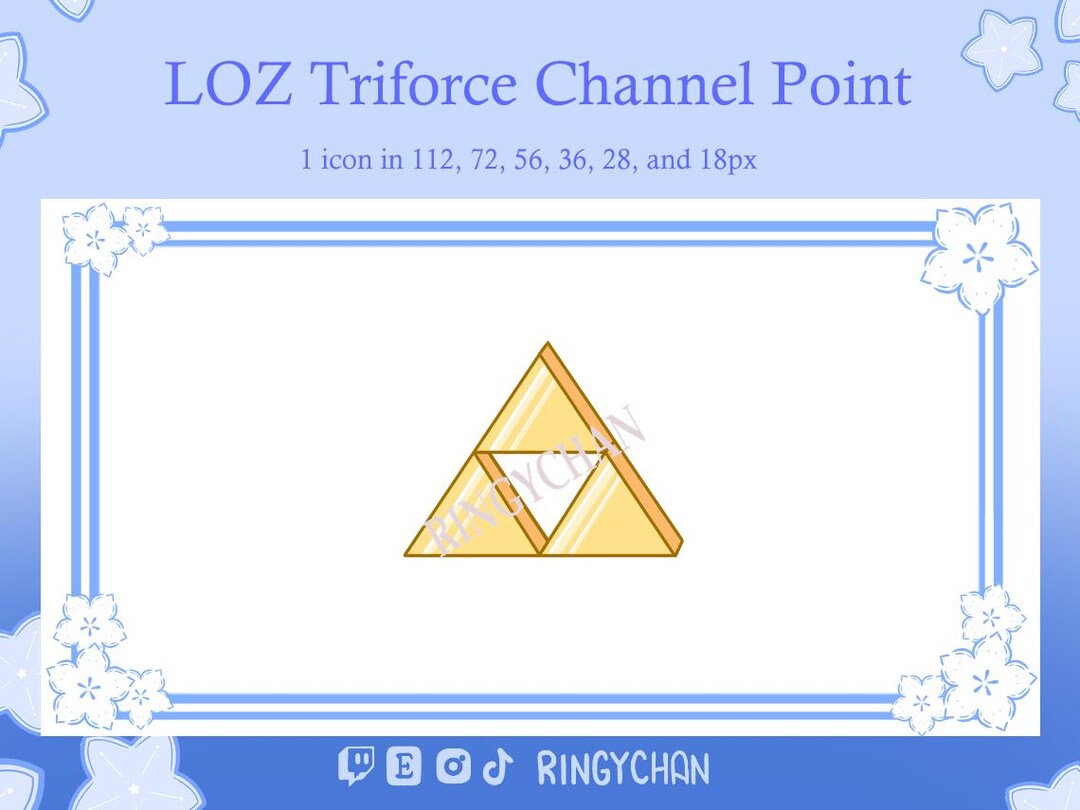 LOZ Triforce Channel Point Icon: Emotes, Sub Badges for Streamers ...