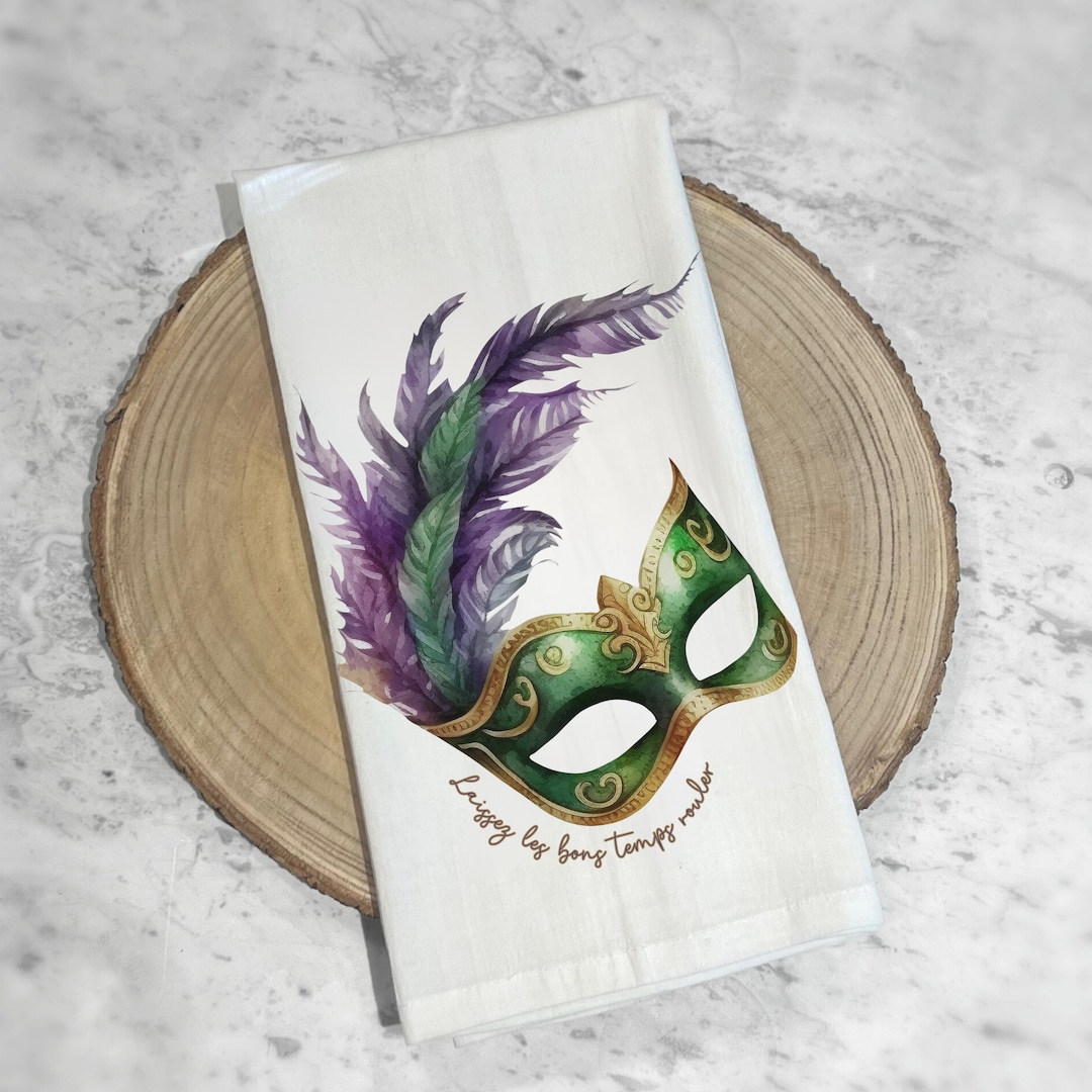 Mardi Gras Tea Towel | Mardi Gras Kitchen Towel | Mardi Gras Decor ...
