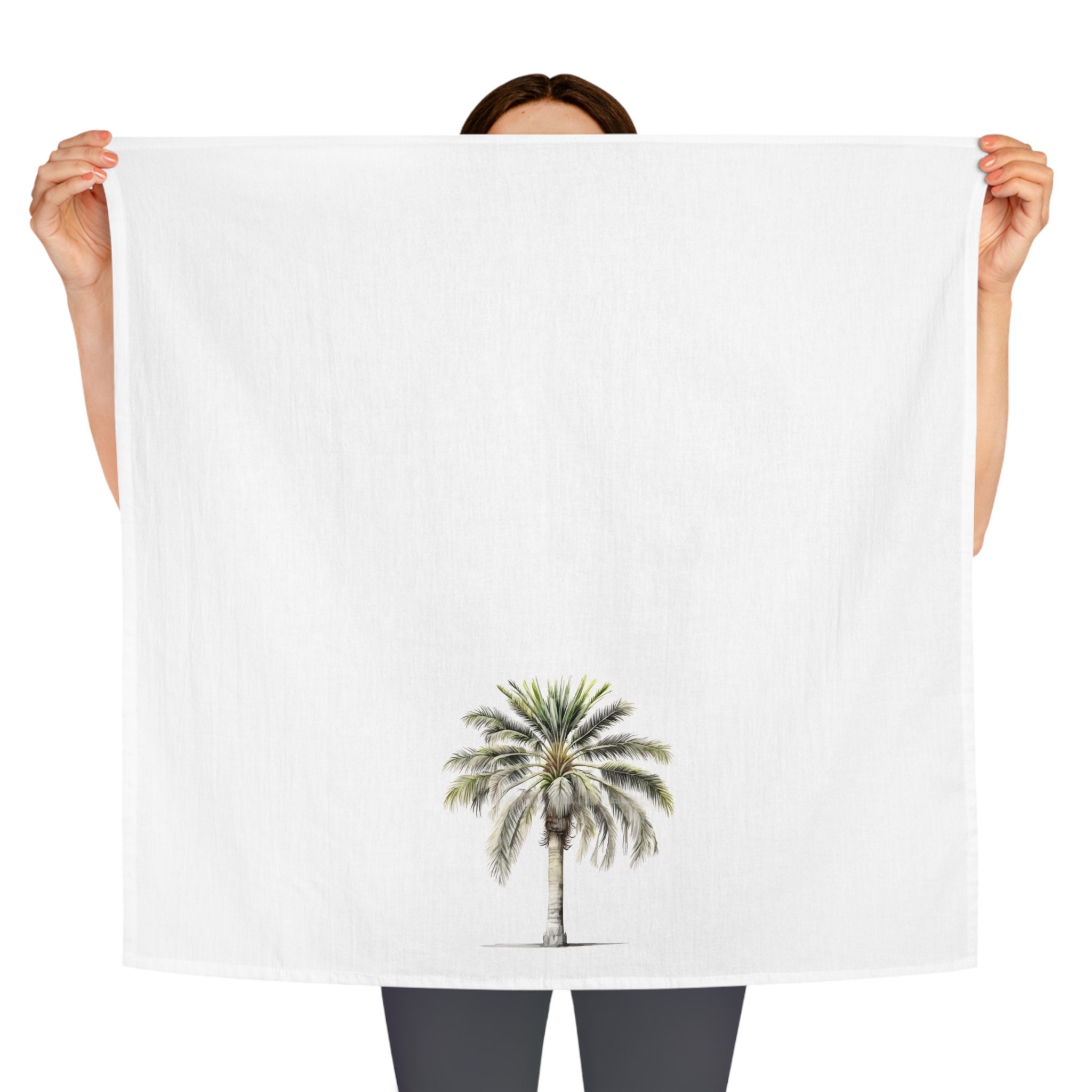 Palm Tree Tea Towel Palm Tree Kitchen Towel Guest Bathroom Hand Towel ...