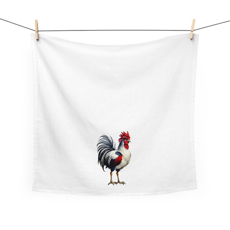 Rooster Tea Towel Farmhouse Kitchen Towel Guest Bathroom Hand Towel ...