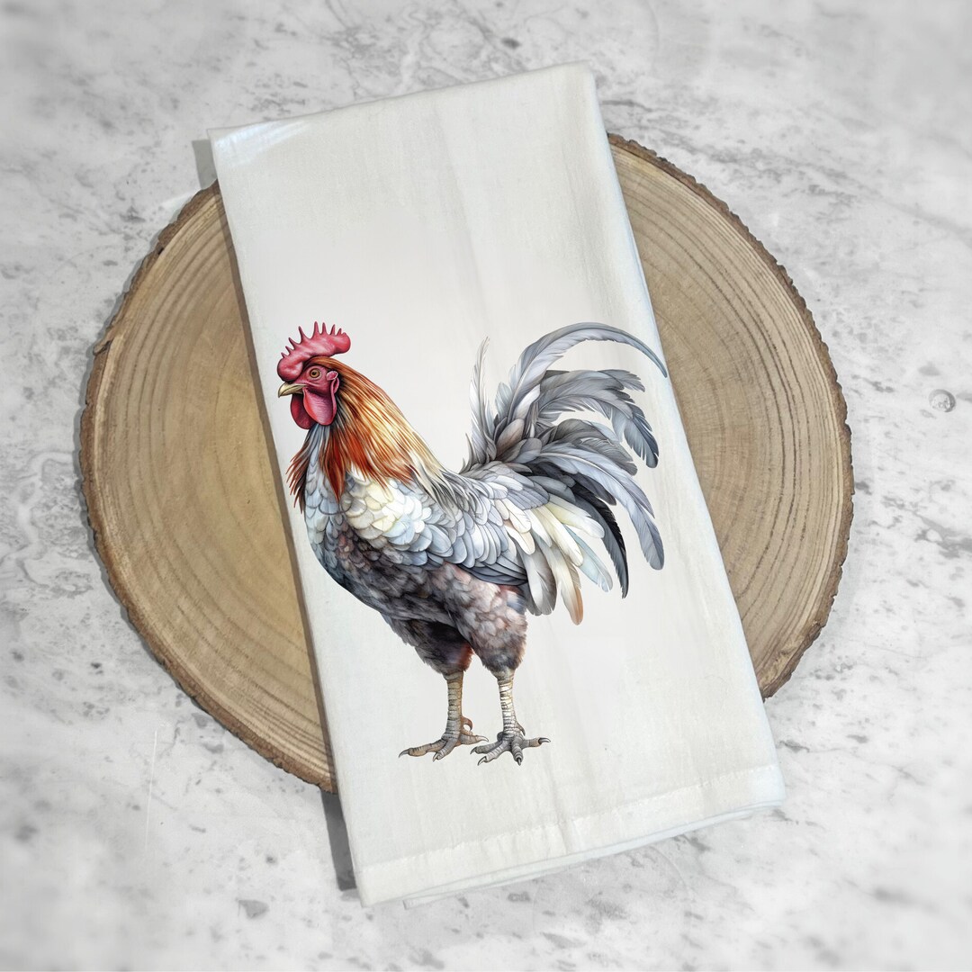 Rooster Tea Towel | Rooster Kitchen Towel | Bathroom Hand Towel ...