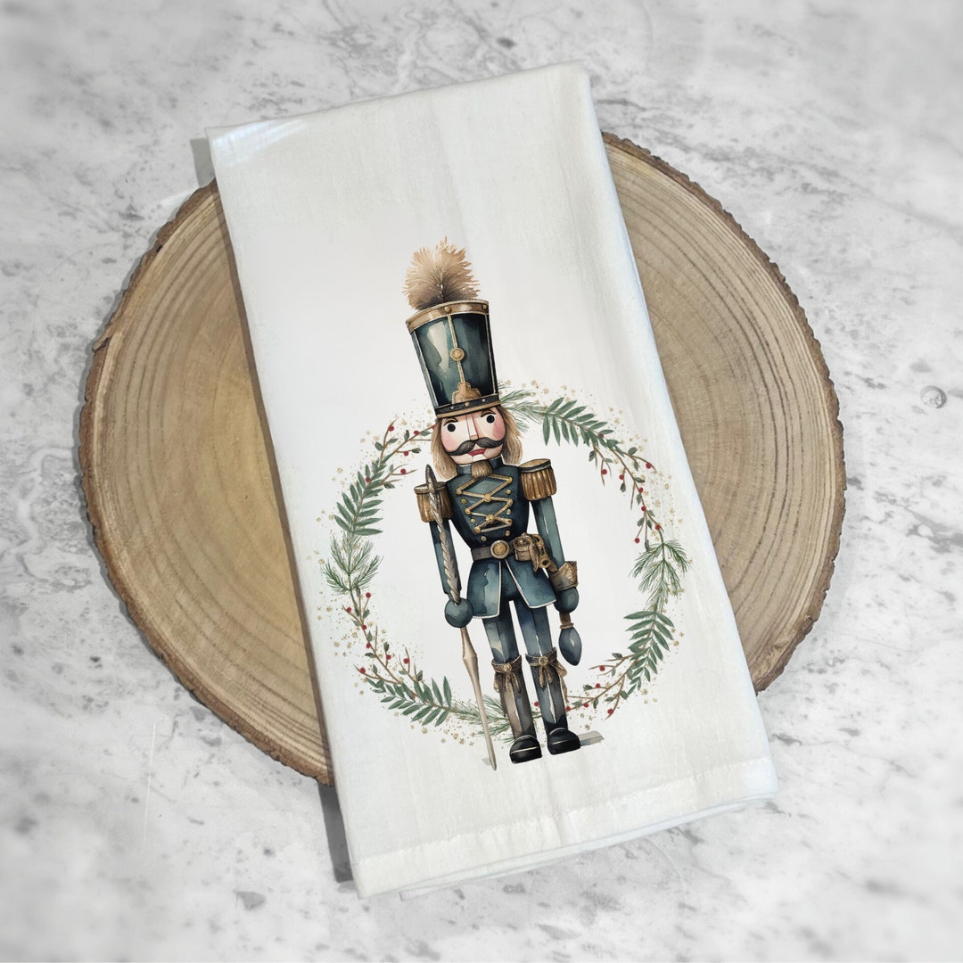 Christmas Tea Towel | Nutcracker Tea Towel | Christmas Kitchen Towel ...