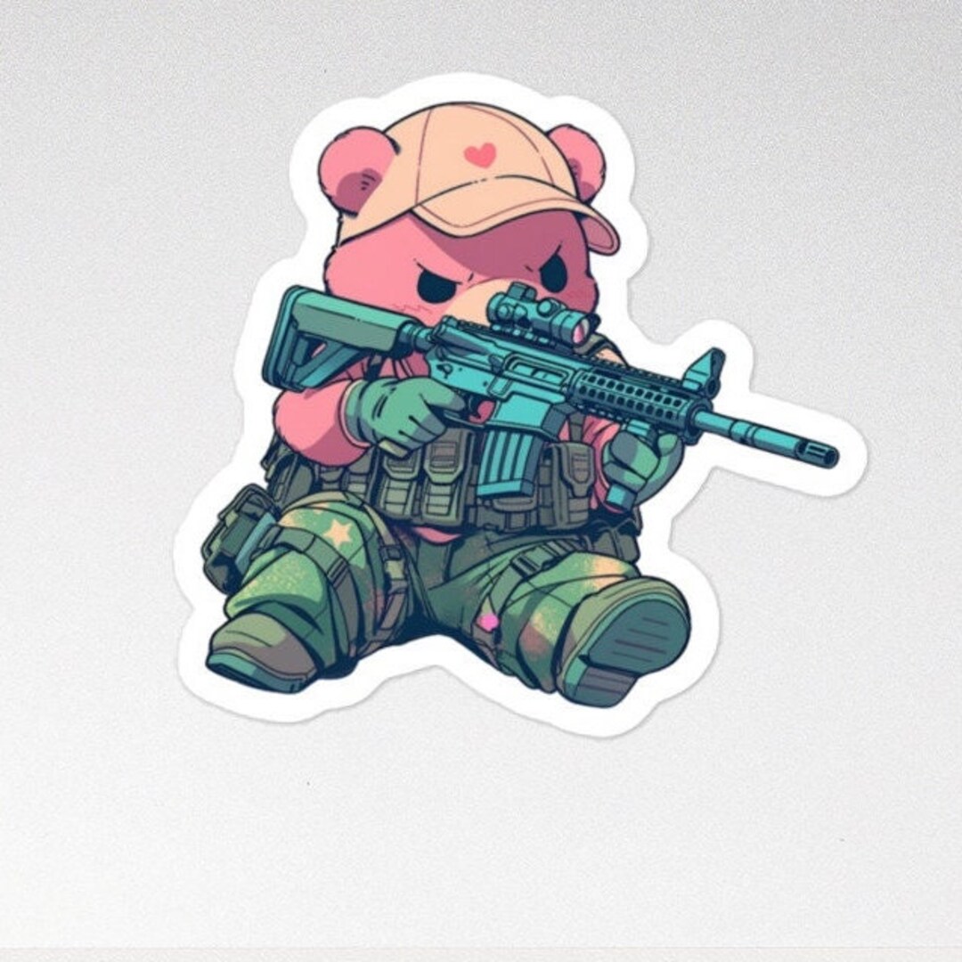 Tactical Care Bear, Military Humor, Care Bear, Bubble-free Stickers - Etsy