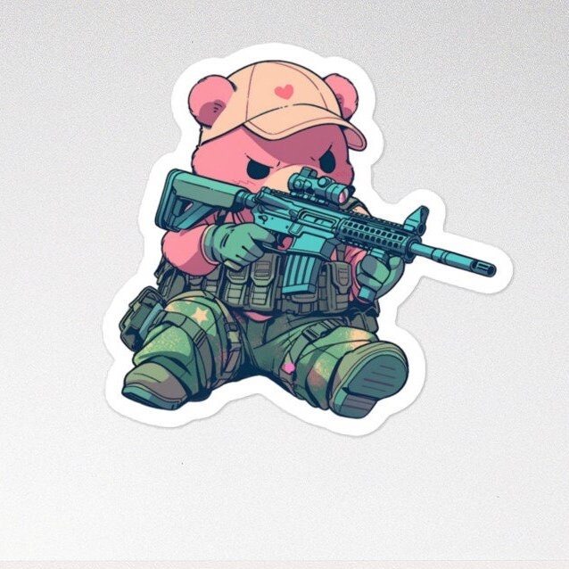 Tactical Care Bear, Military Humor, Care Bear, Bubble-free Stickers - Etsy