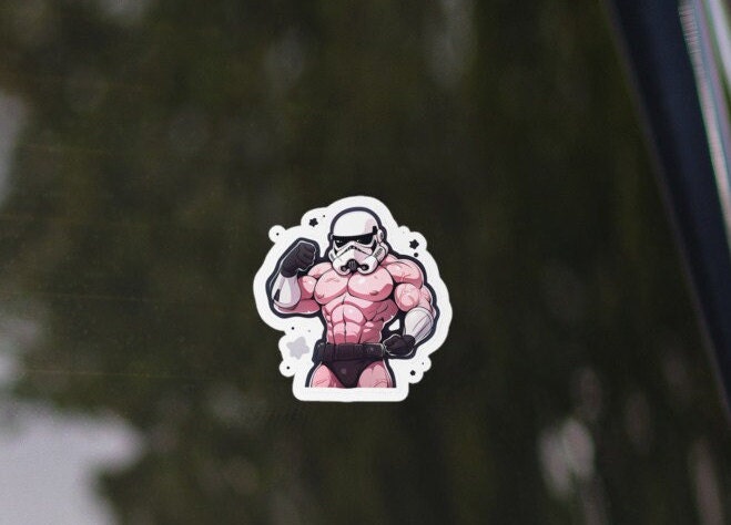 Bodybuilding Storm Trooper Sticker, Star Wars Style - Etsy