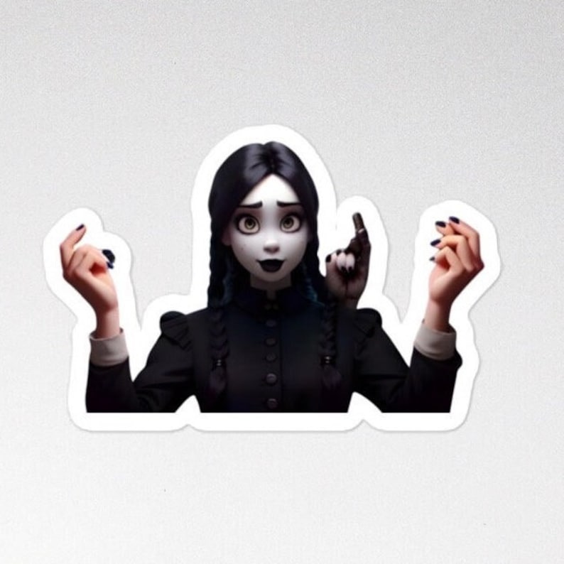 The Addams Snap Wednesday Addams Sticker - Etsy
