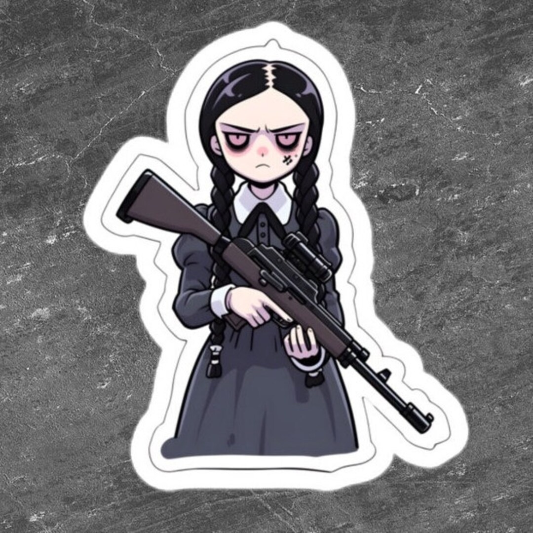 Wednesday Addams Sticker, Range Day, Tactical, Sticker, CLEARANCE - Etsy