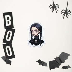 Goth Wednesday Addams Sticker - Etsy